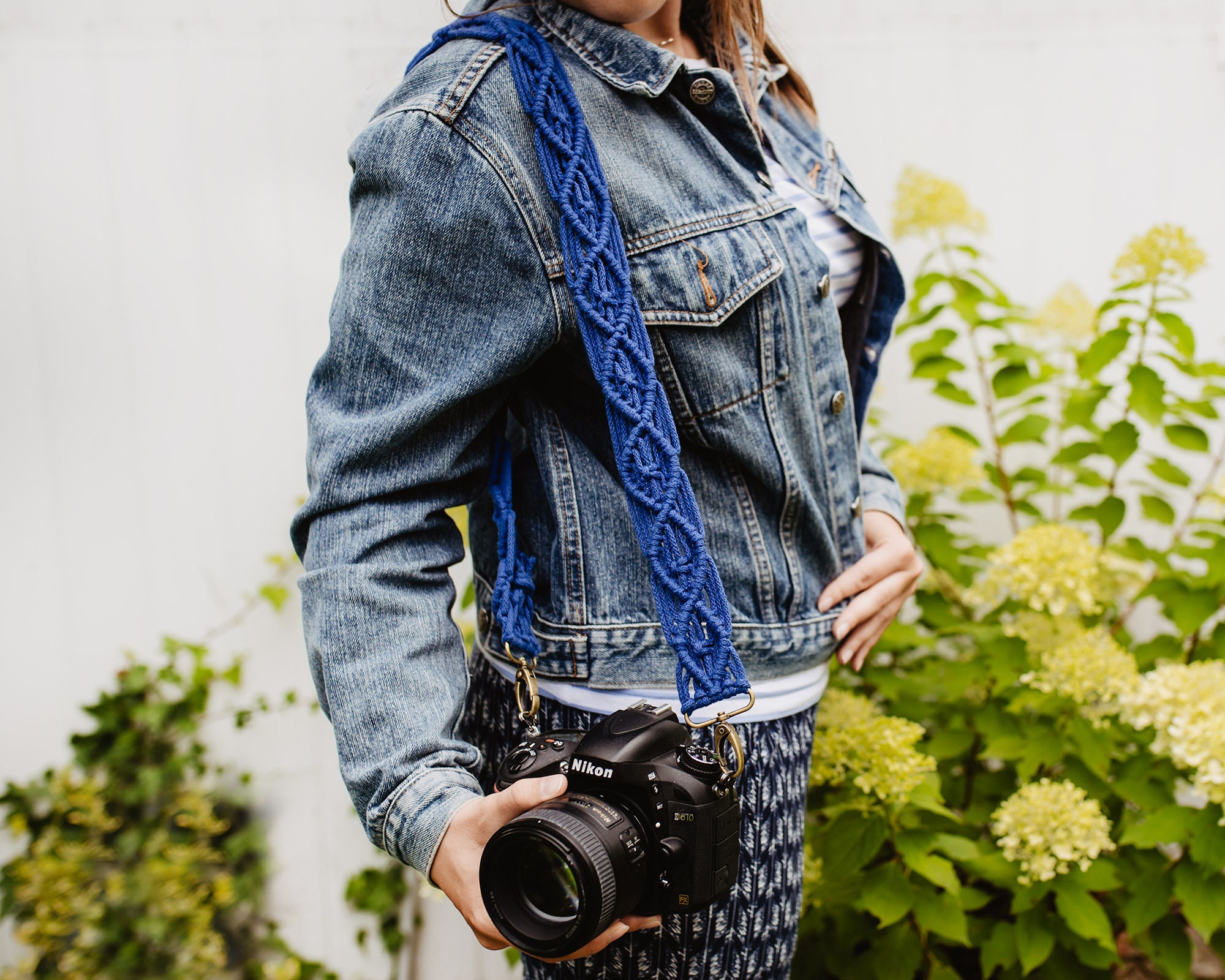 MACRAME CAMERA STRAP / Cobalt Blue / Boho / Photography Strap for ...