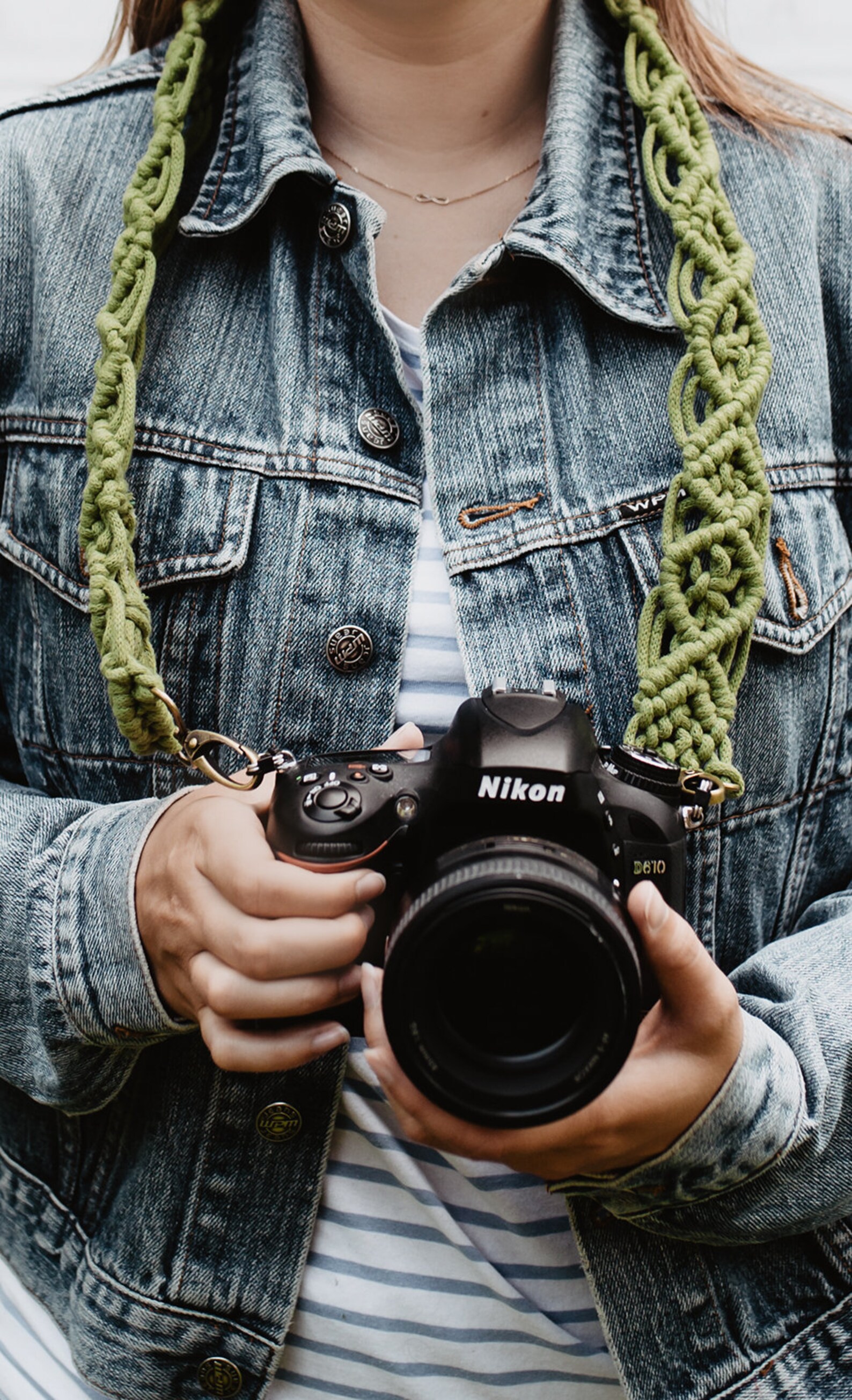 MACRAME CAMERA STRAP / Green / Boho / Photography Strap for - Etsy