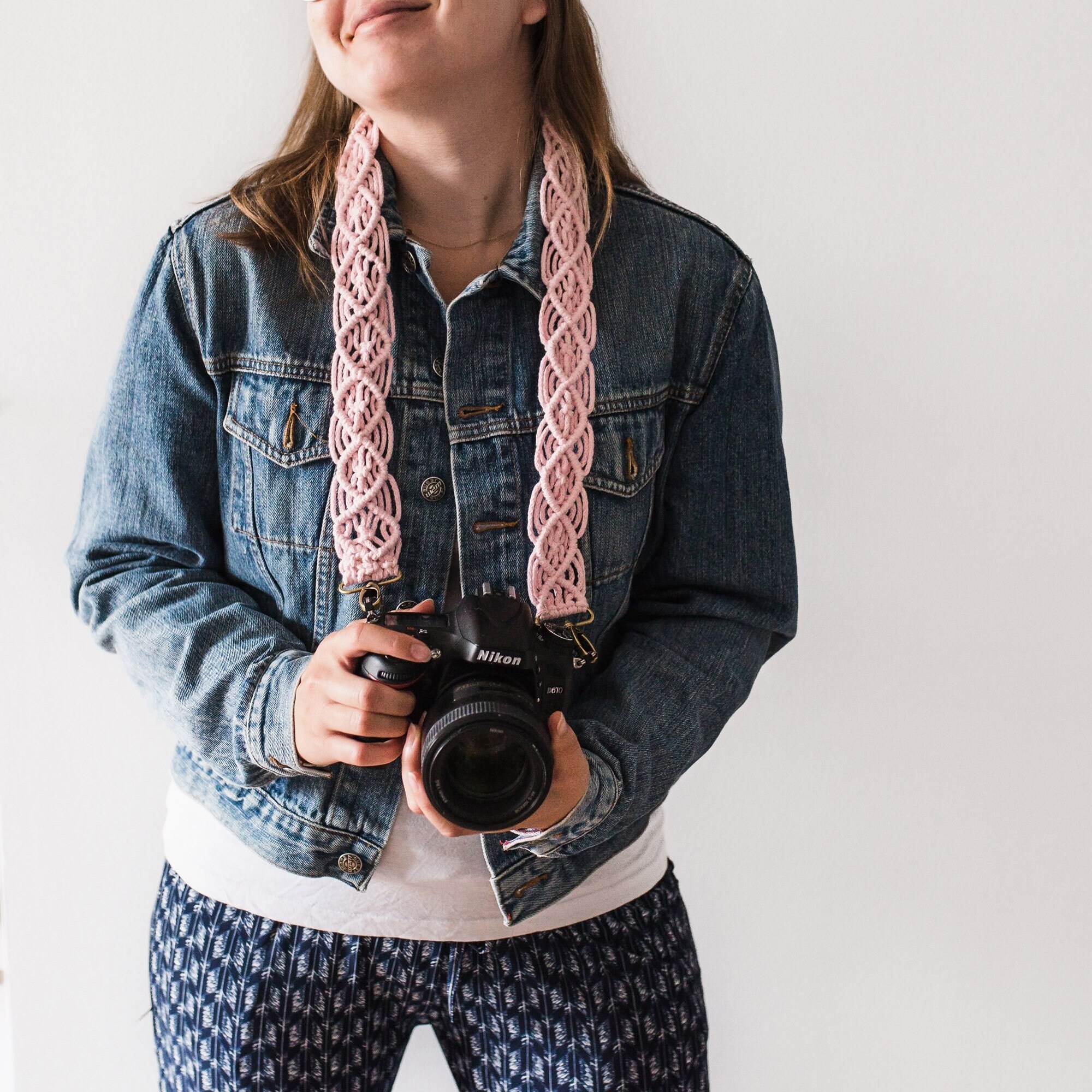 MACRAME CAMERA STRAP / Blush Pink / Boho / Photography Strap - Etsy