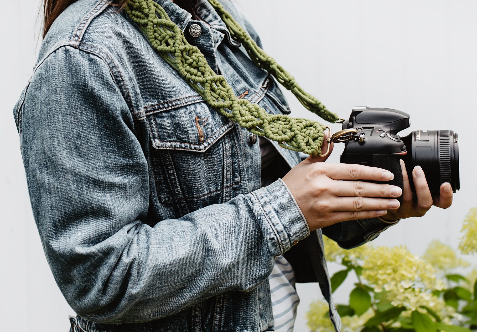 MACRAME CAMERA STRAP / Green / Boho / Photography Strap for - Etsy