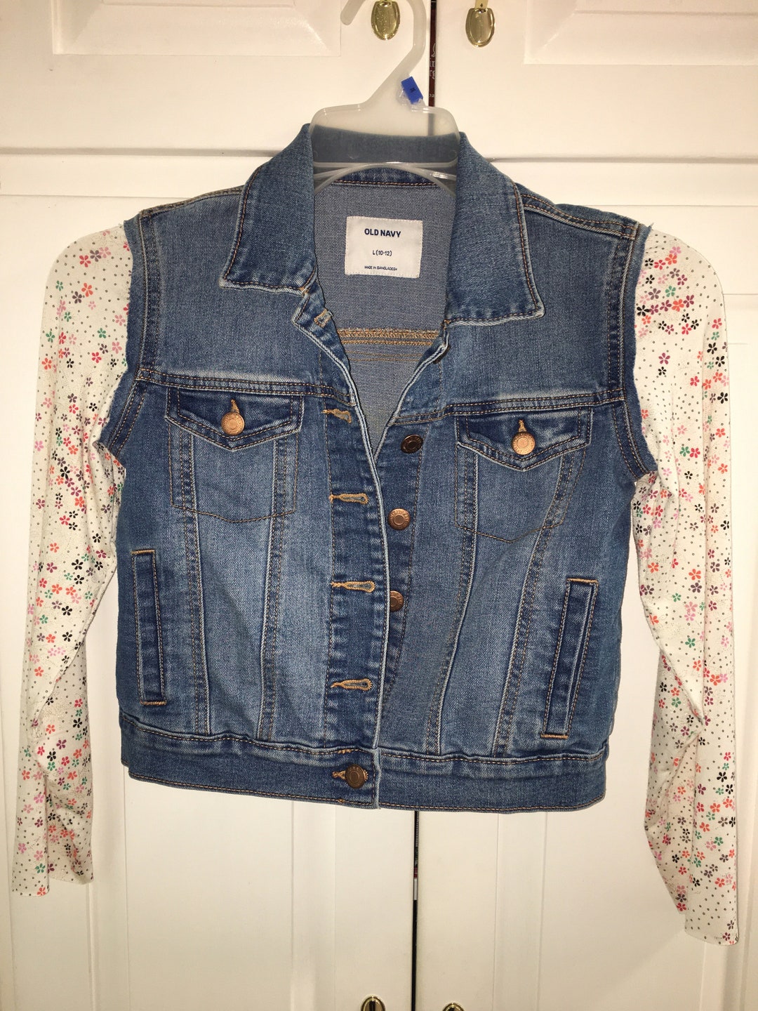 Denim Jean Jacket, Little Girls Size 10-12, Embellished, - Etsy
