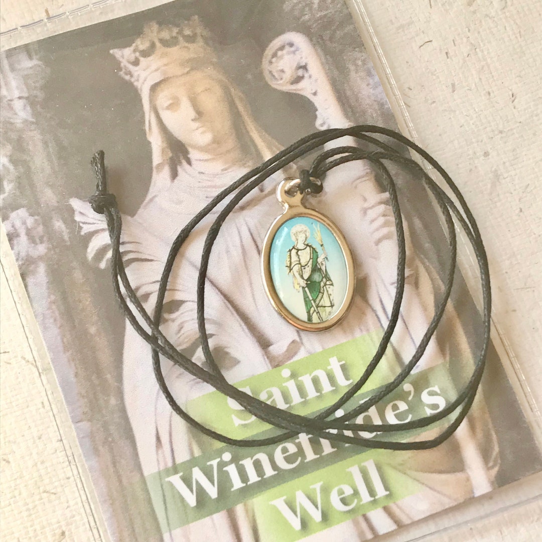 Saint Winifred Prayer Card and Medal / St Winefride / St Winefred ...