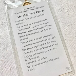 Saint Christopher Prayer Card With Medal / Motorist Prayer / Patron ...