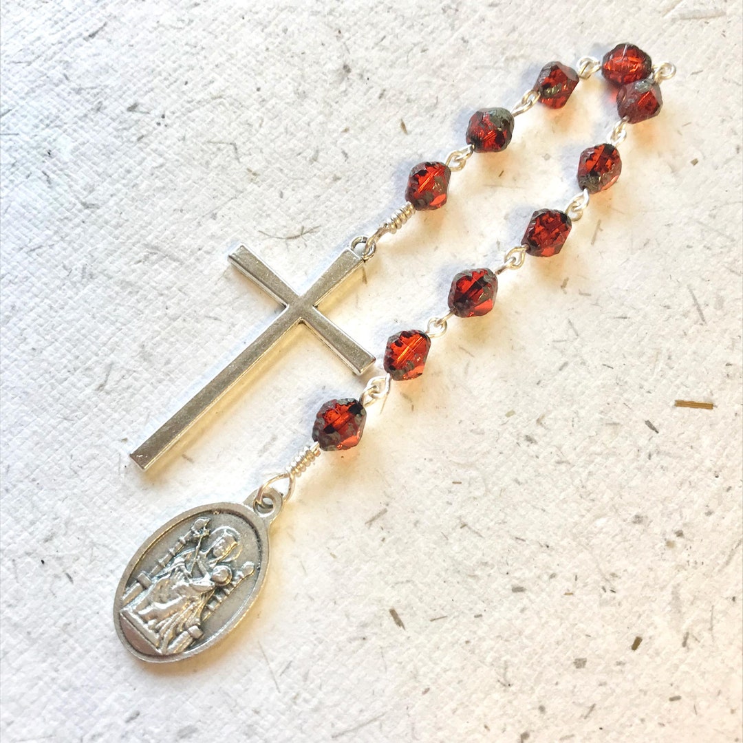 Our Lady of Walsingham Medieval Single Decade Rosary / Chaplet / Flame ...