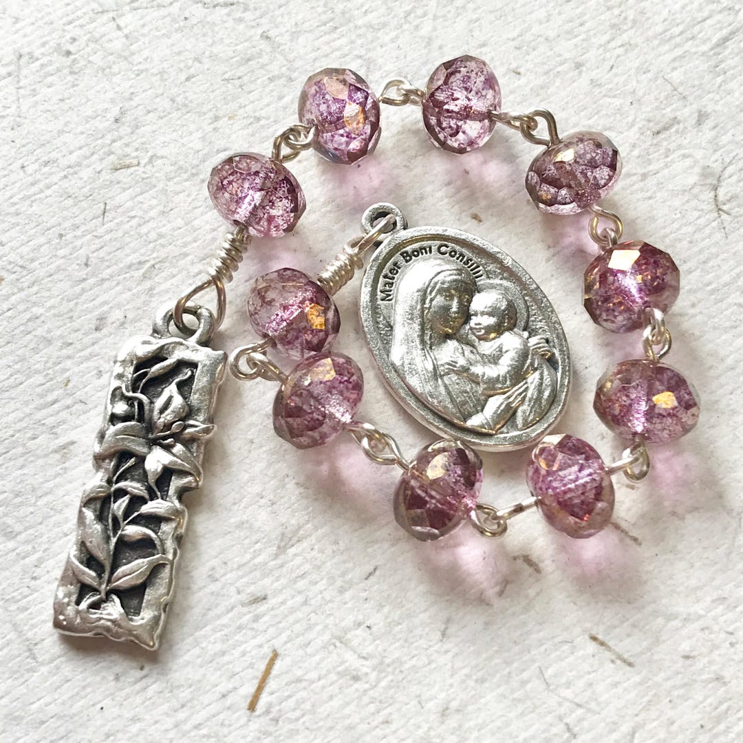 Our Lady of Good Council Single Decade Chaplet / Lily Rosary / Virgin ...