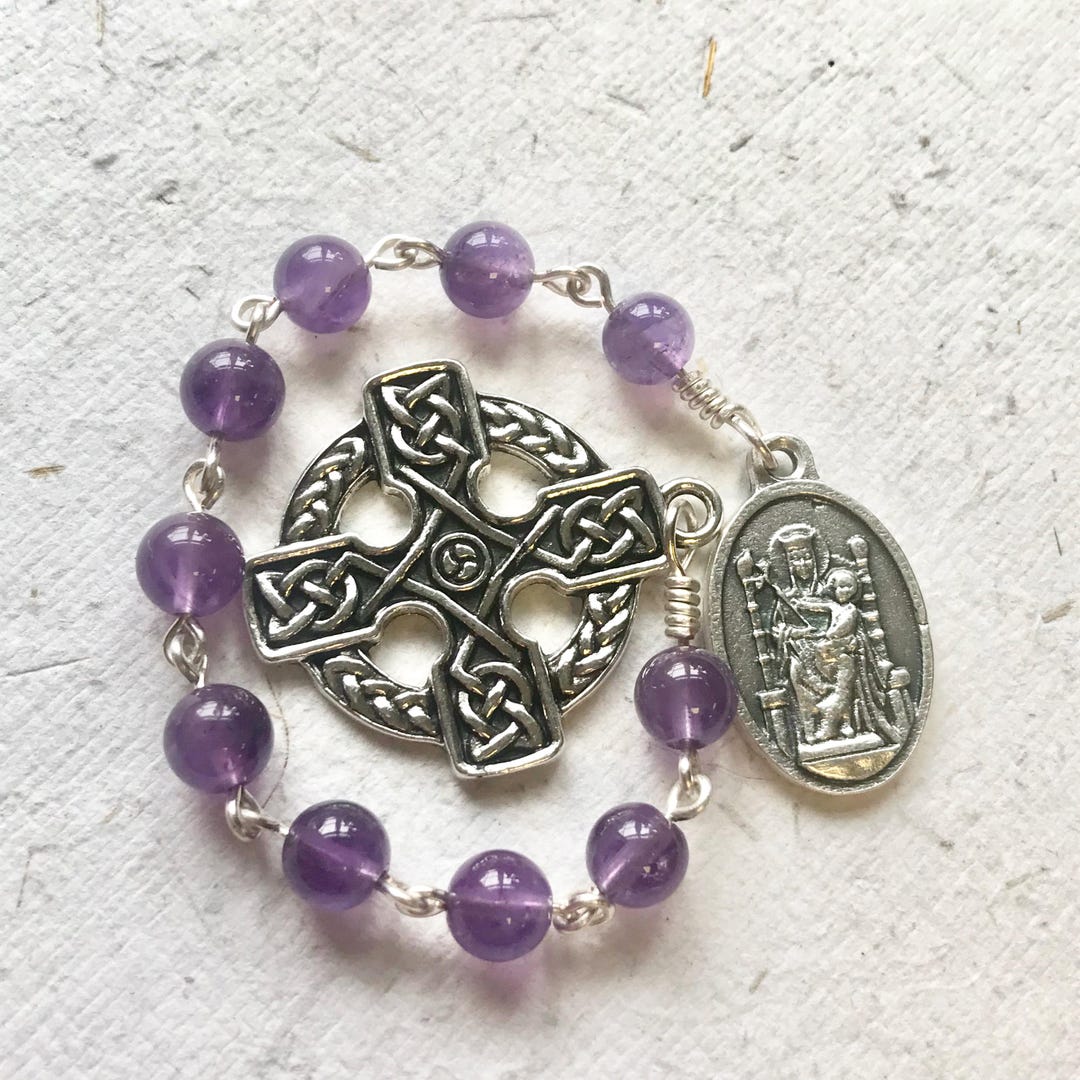 Our Lady of Walsingham Single Decade Chaplet / Rosary / Amethyst / Ave ...