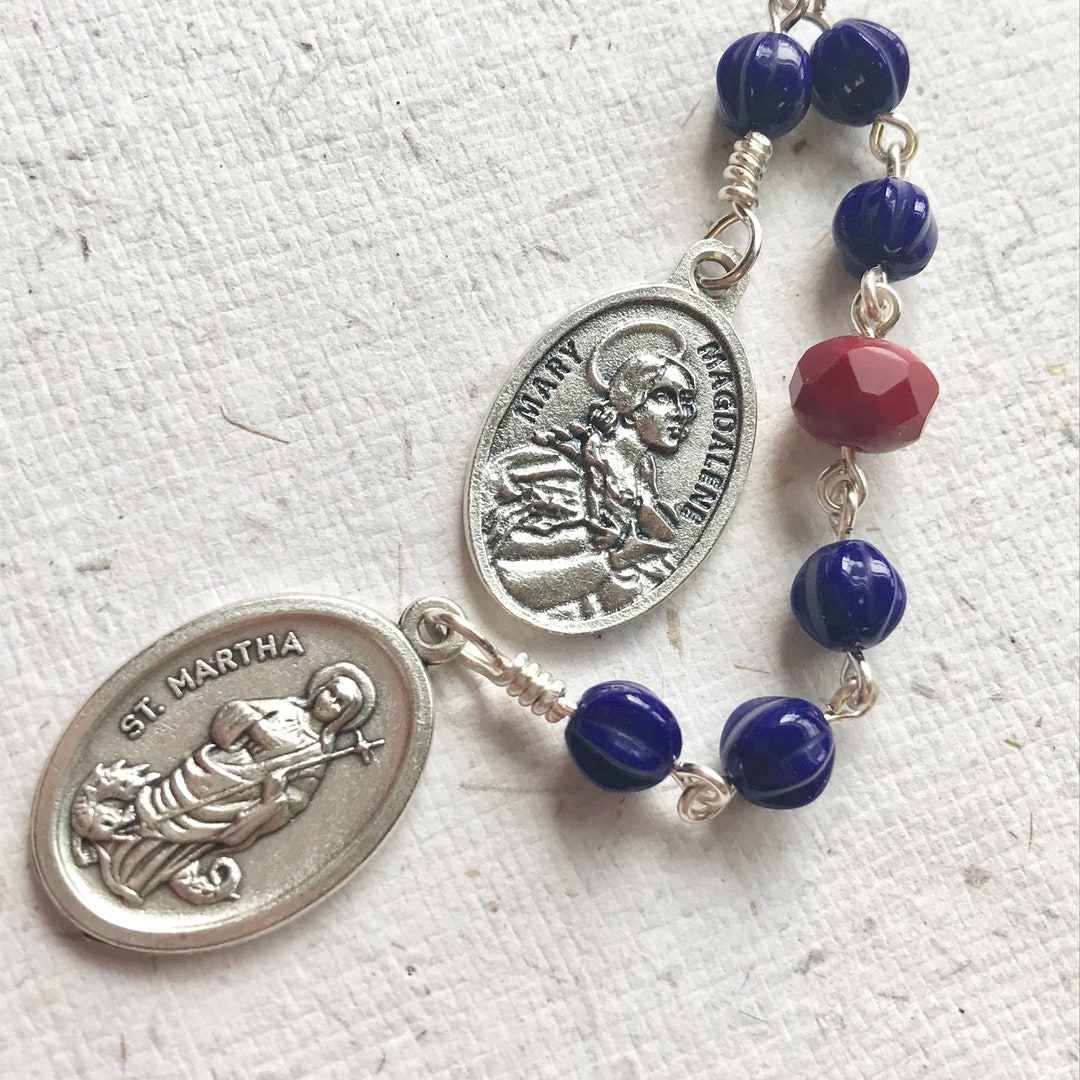 Mary Magdalene and Saint Martha 7 Bead Chaplet / Trinity Beads / Glory ...