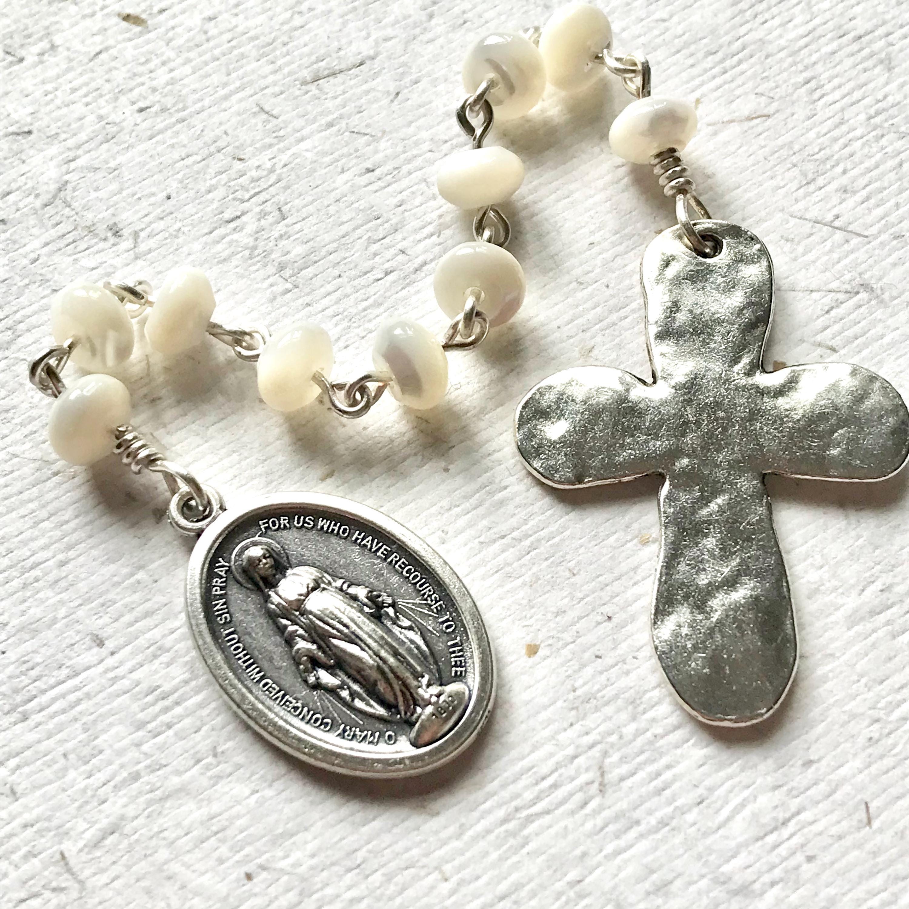 Our Lady Of The Miraculous Medal Single Decade Chaplet 10 Bead Mop