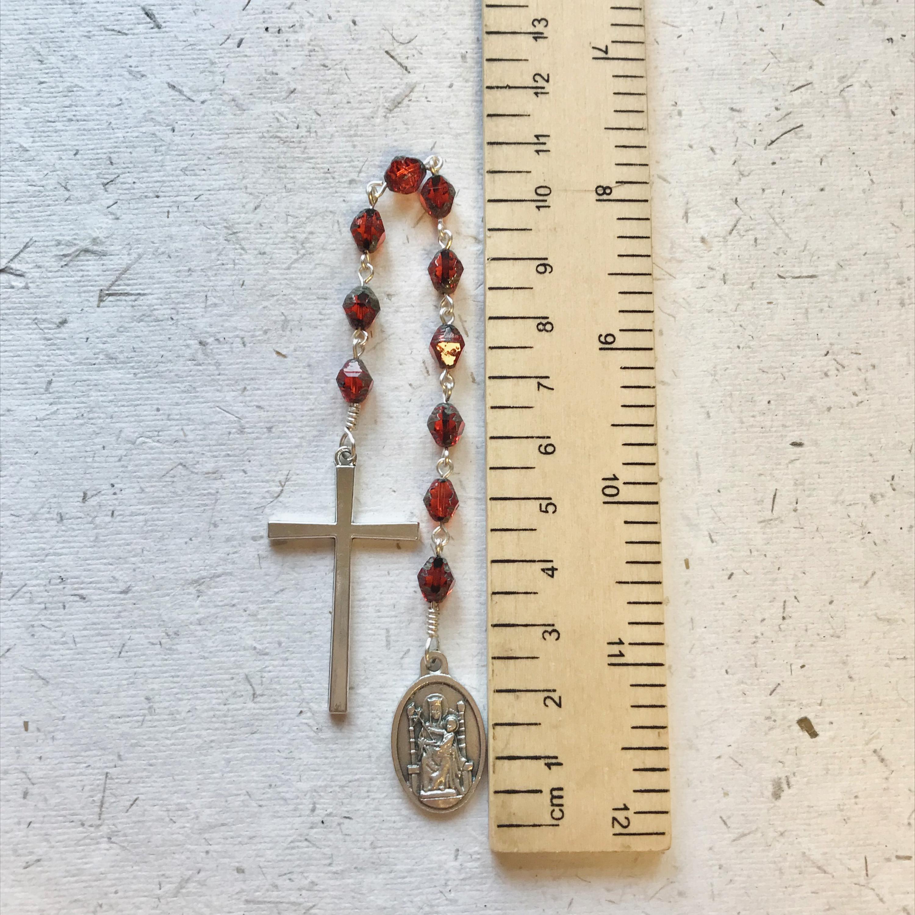 Our Lady of Walsingham Medieval Single Decade Rosary / Chaplet / Flame ...