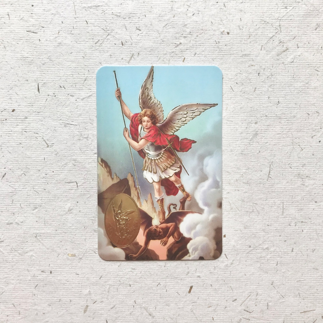 Saint Michael Prayer Card / Archangel Michael / Angel of God / Heavenly ...