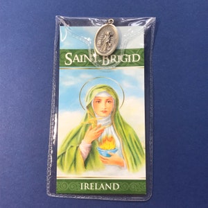 Saint Brigid Medal and Prayer Card - Etsy