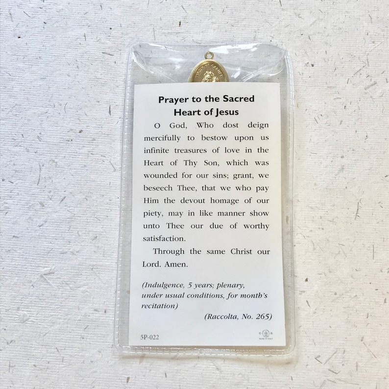 Sacred Heart of Jesus Prayer Card / Prayer to the Holy Sacred - Etsy