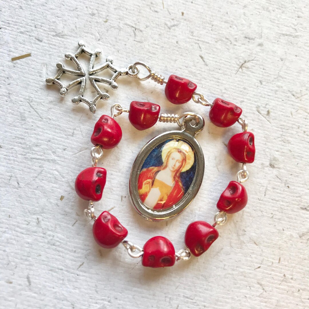 Mary Magdalene Memento Mori Gnostic Chaplet / Single Decade Rosary ...