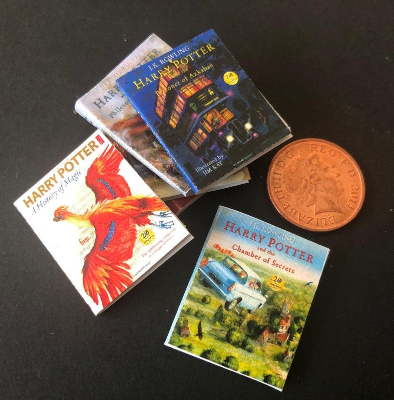 Miniature Harry Potter Illustrated Books X 6. 1:12 for Dolls | Etsy