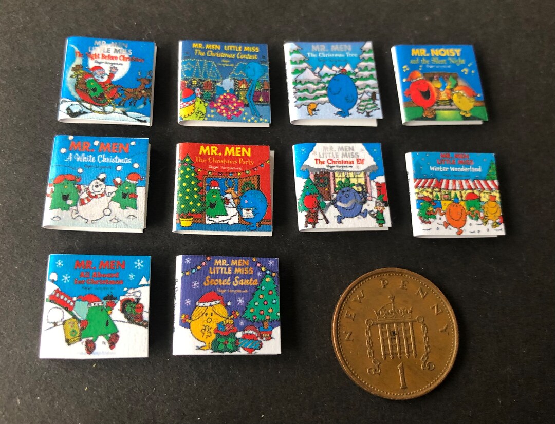 Miniature Mr Men Christmas Books X 8. 1:12 for Dolls House - Etsy