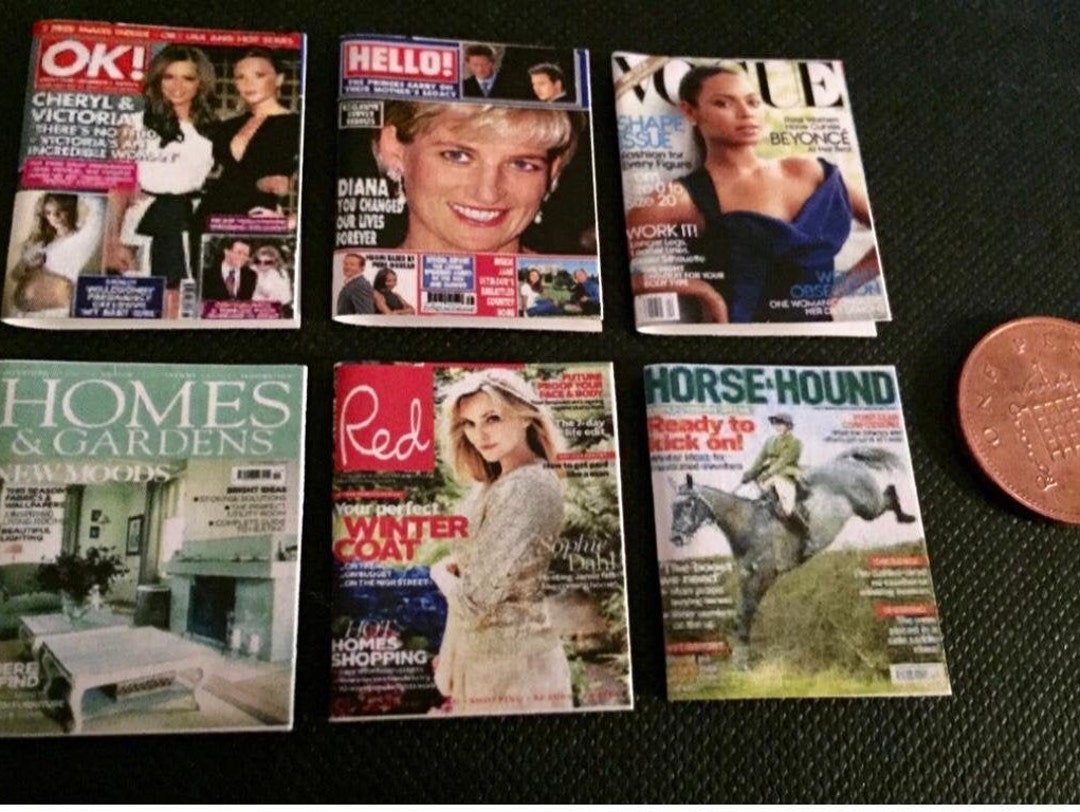 Miniature Magazines X 4 1:12 Scale for Dolls House - Etsy
