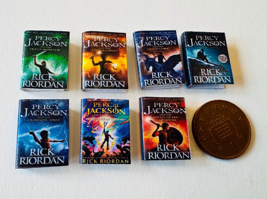 Miniature Percy Jackson Books New Design X 7. 1:12 for Dolls House ...