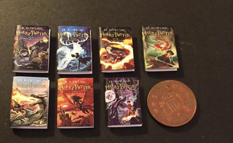 Miniature Harry Potter Books New COVERS x 7. 1:12 for dolls | Etsy