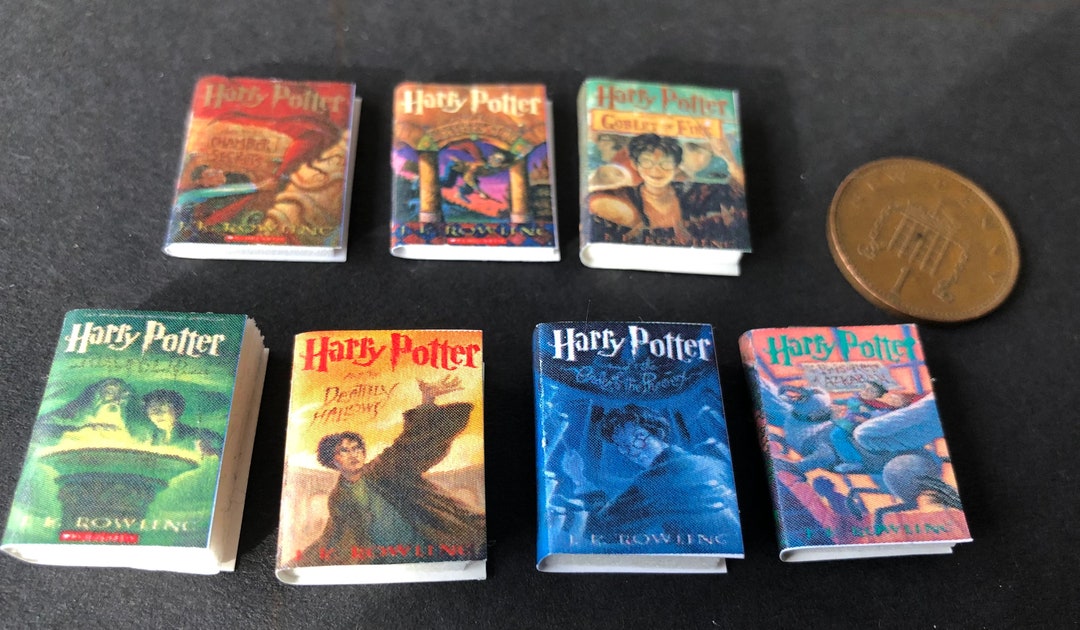 Miniature Harry Potter Books B X 7. 1:12 for Dolls House. USA Version ...