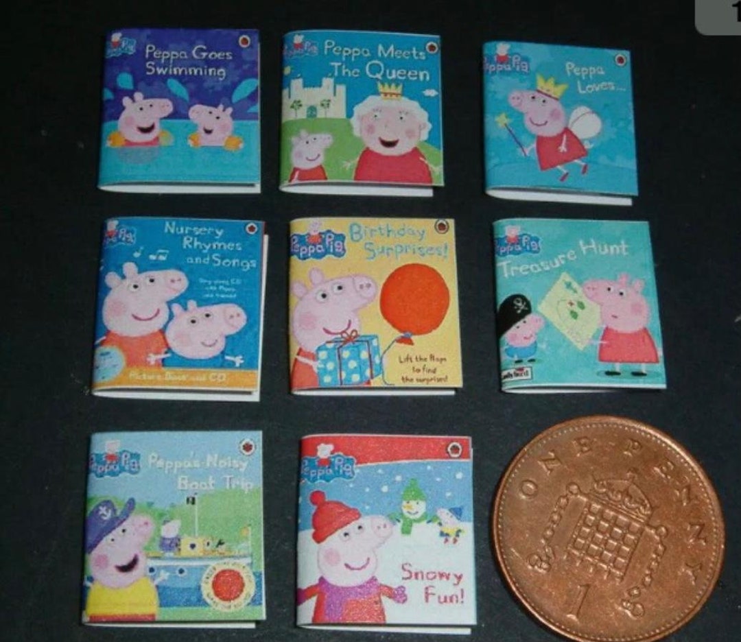 Miniature Peppa Pig Books X 8. 1:12 for Dolls House. - Etsy