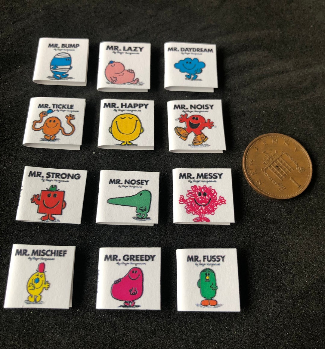 Miniature Mr Men Books X 9. 1:12 for Dolls House - Etsy