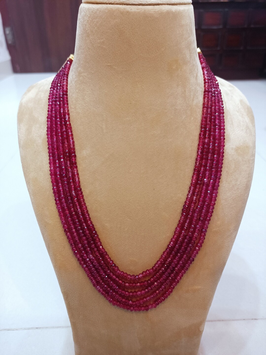 Ruby Red Mala, Antique Mala, Jaipuri Mala Set, Mala Set, Traditional ...