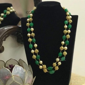 Jaipuri Mala Necklace Set: Indian Jewelry - Etsy