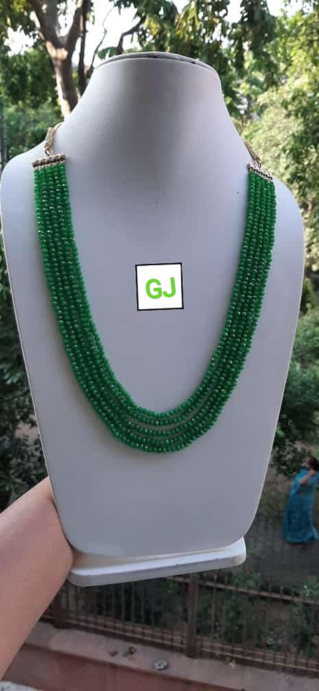 Emerald Mala, Antique Mala, Jaipuri Mala Set, Mala Set, Traditional ...