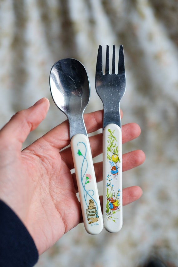 Vintage Beatrix Potter Peter Rabbit Child Set:fork and Spoon. - Etsy