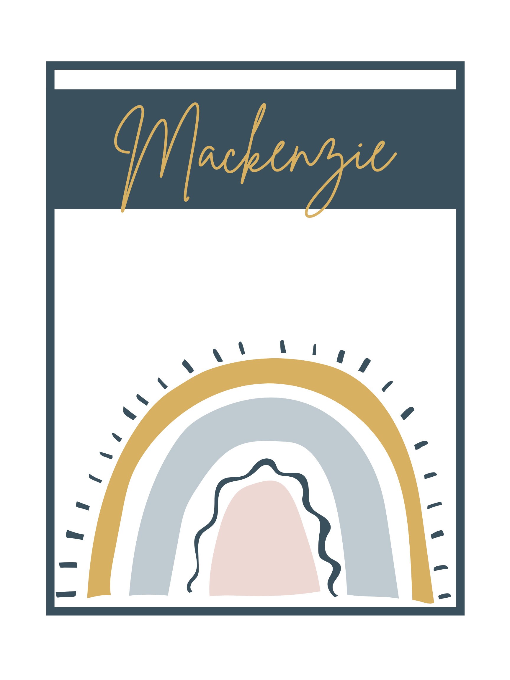 Editable Pastel Boho Rainbow Nursery Art, Boho Wall Decor, Rainbow Wall ...