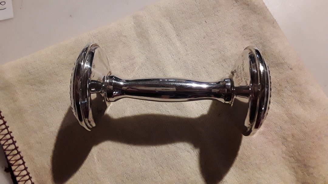 Empire Silver Sterling Baby Rattle - Etsy