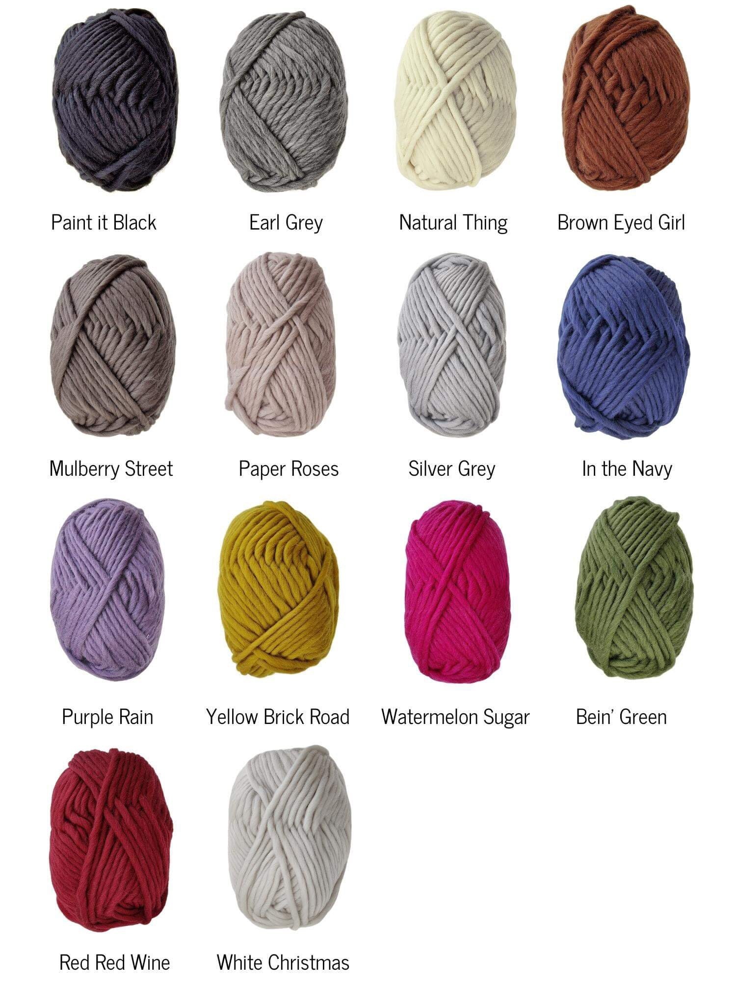 Super Chunky Merino Yarn. 100% Pure Wool. 100g Ball | Choice of 14 ...