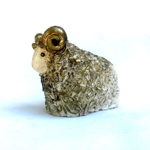 Ceramic Ram Figurine - Etsy