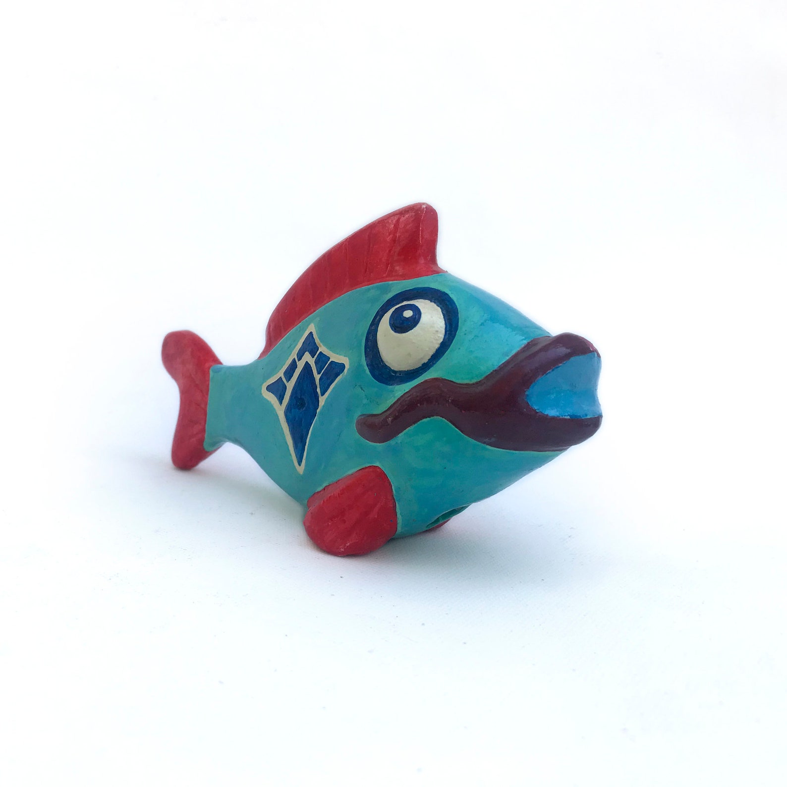 Moustache Fish 1 Version 1 par Art2Production, Céramique faite main ...