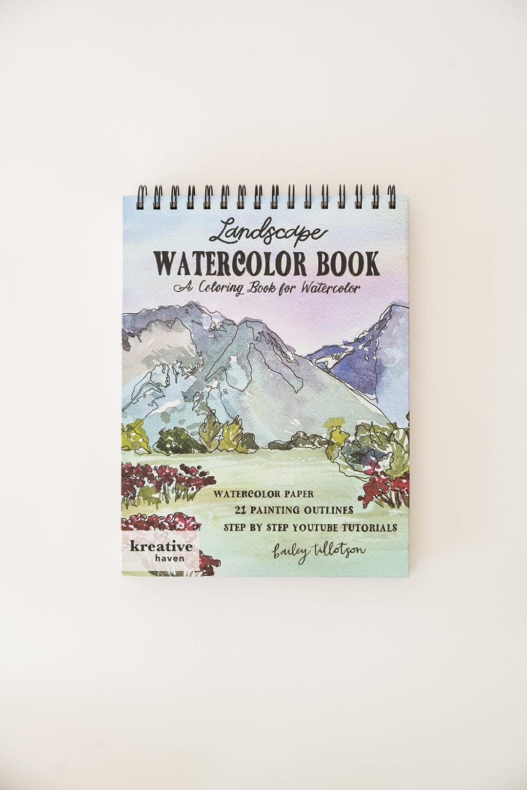 Landscape Watercoloring Book With Video Tutorials - Etsy