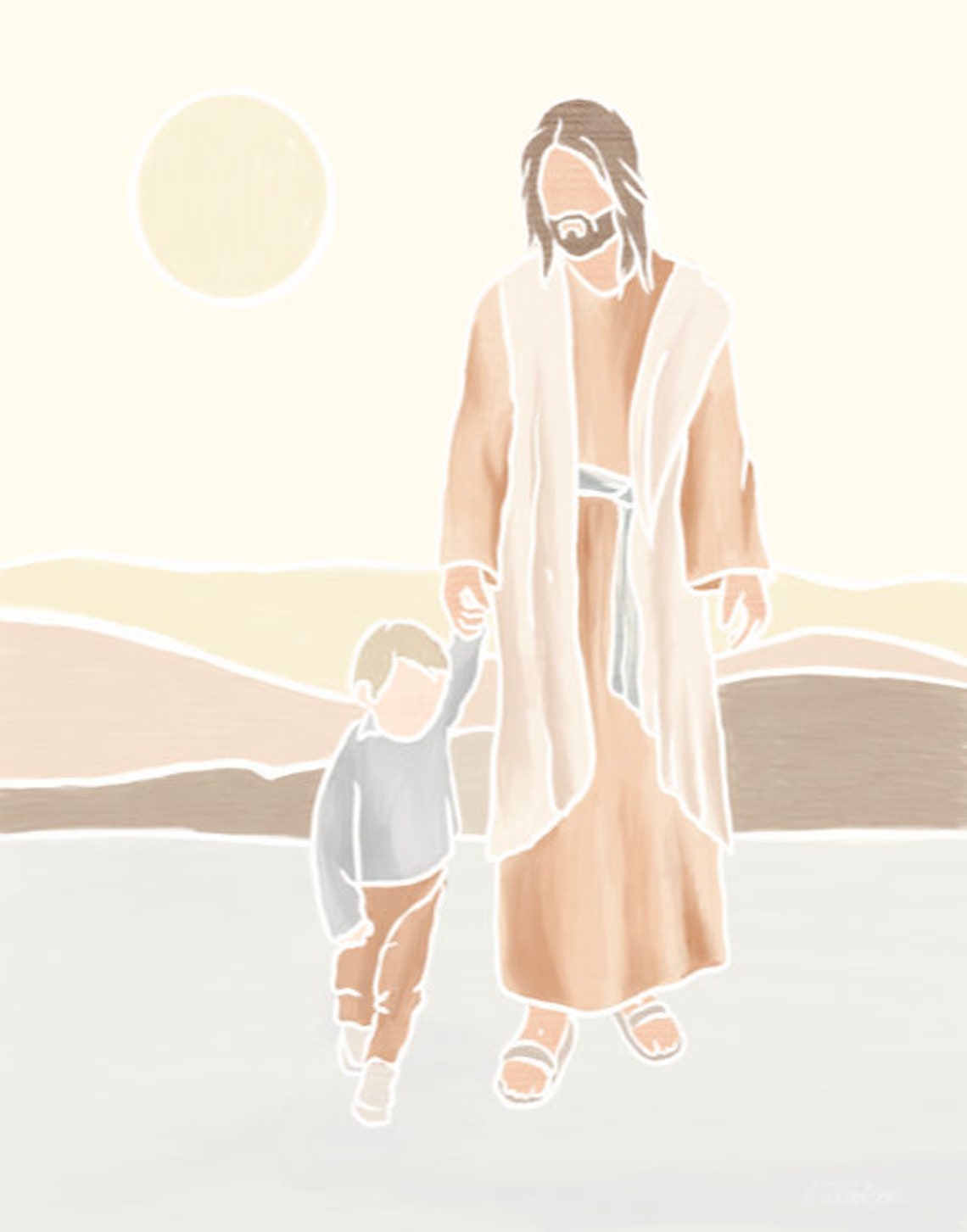 Jesus With Boy, Child of God, Jesus Walking With Boy, Children of God ...