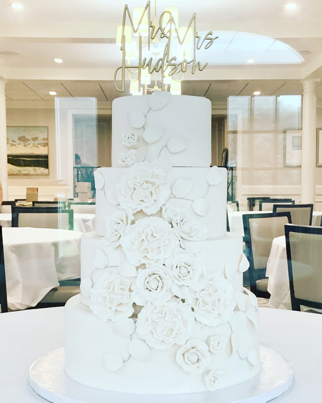 Faux Wedding Cake, 4 Tier Wedding Cake, Fake Wedding Cake, Display Cake ...