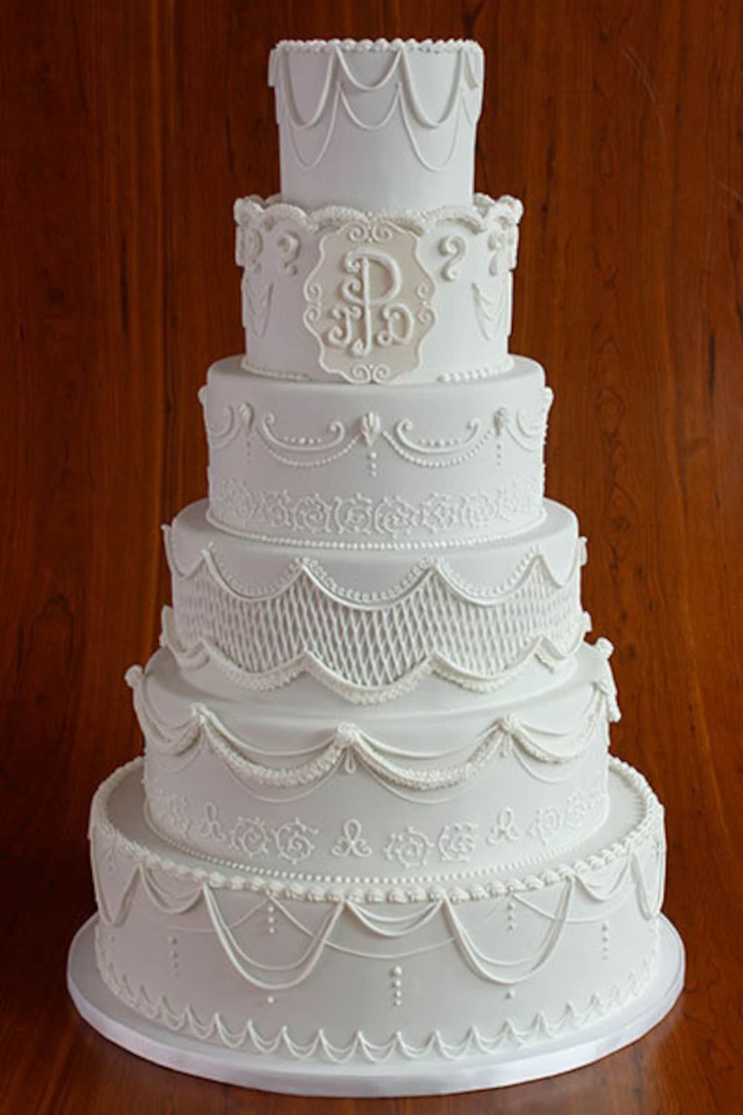 Faux Wedding Cake, 6 Tier Wedding Cake, Fake Wedding Cake, Display Cake ...