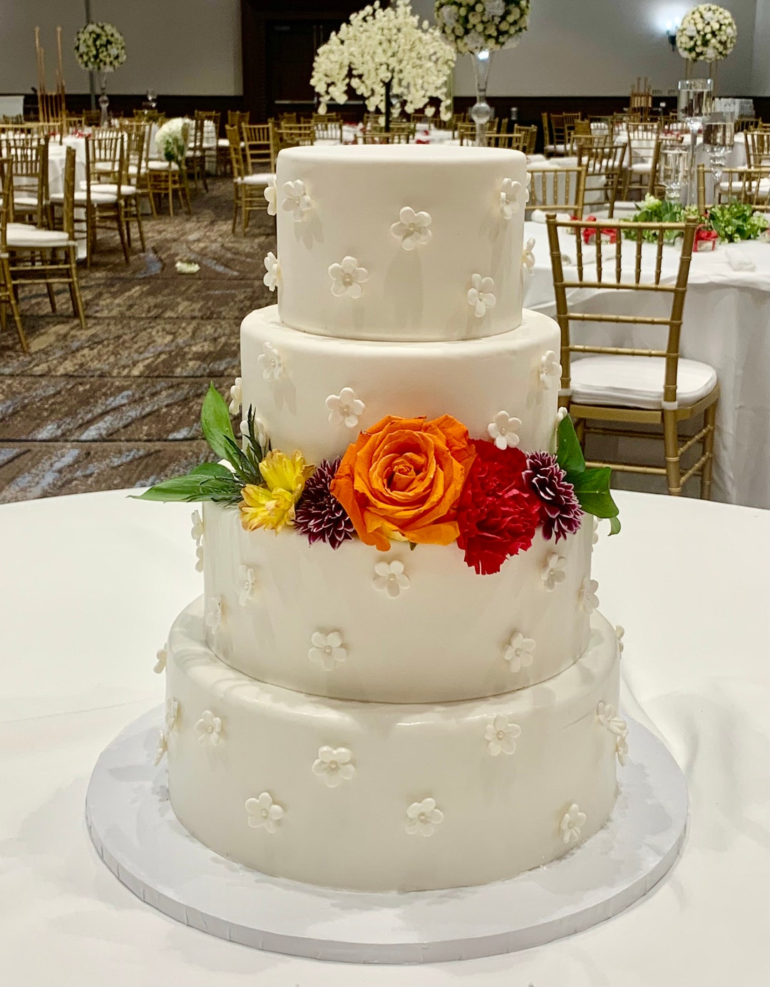 Faux Wedding Cake, 4 Tier Wedding Cake, Fake Wedding Cake, Display Cake ...