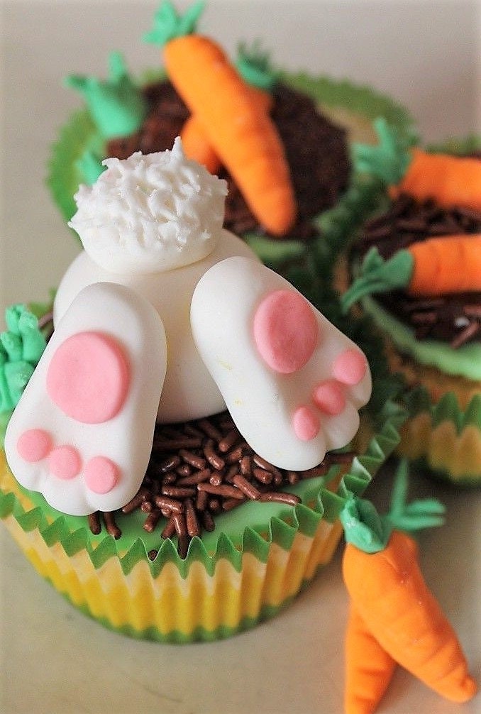 DIY Easter Cupcake Kit, DIY Cupcake Kit, DIY Easter Rabbit Cupcake Kit ...
