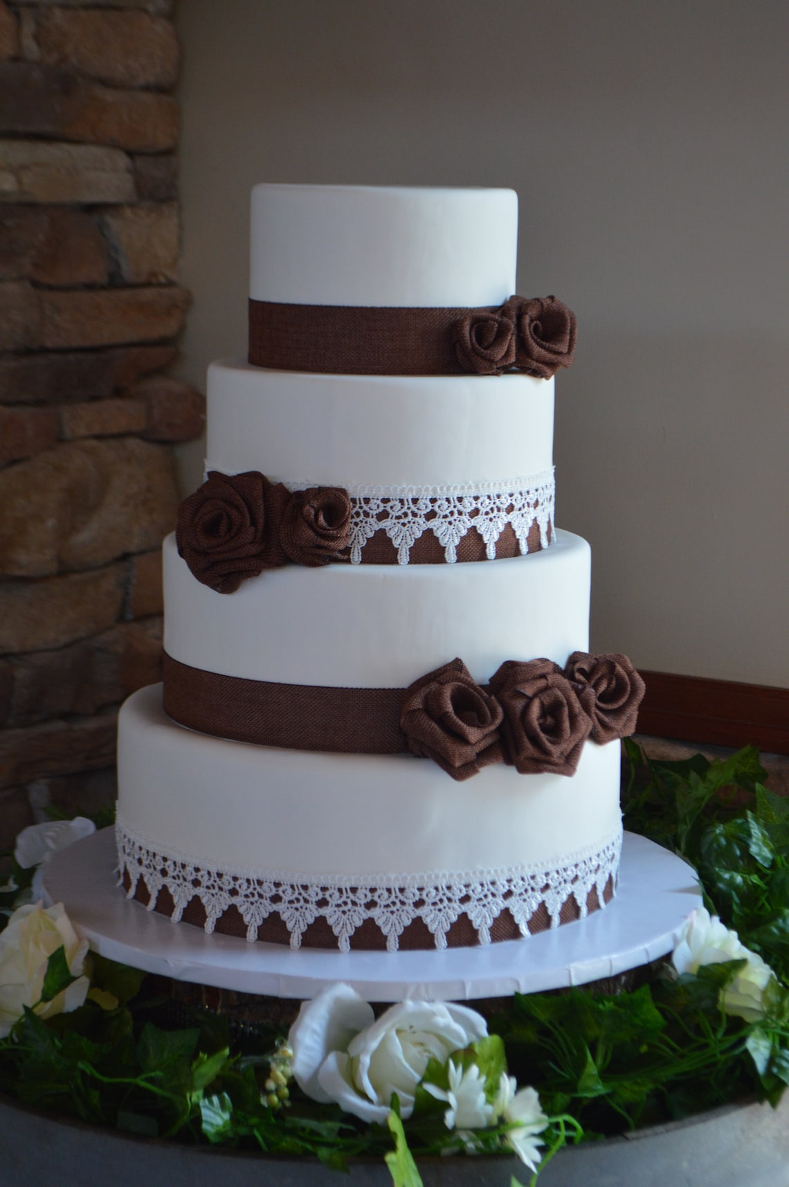 Faux Wedding Cake, 4 Tier Wedding Cake, Fake Wedding Cake, Display Cake ...