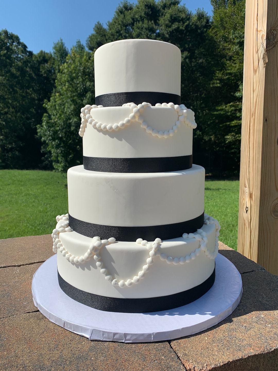 Faux Wedding Cake, 4 Tier Wedding Cake, Fake Wedding Cake, Display Cake ...