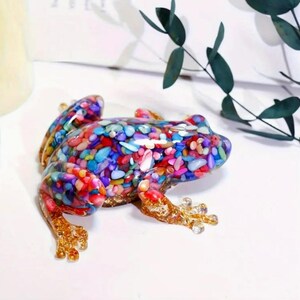 Colourful Resin Frog Ornament Frog Gifts Frog Ornament Resin Ornaments ...
