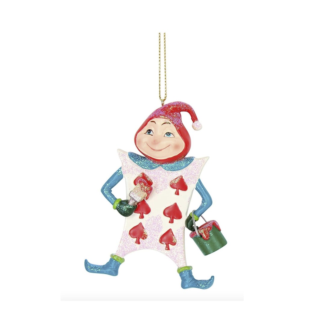 Alice in Wonderland Red Spades Playing Card Christmas Tree Trinket Tree ...