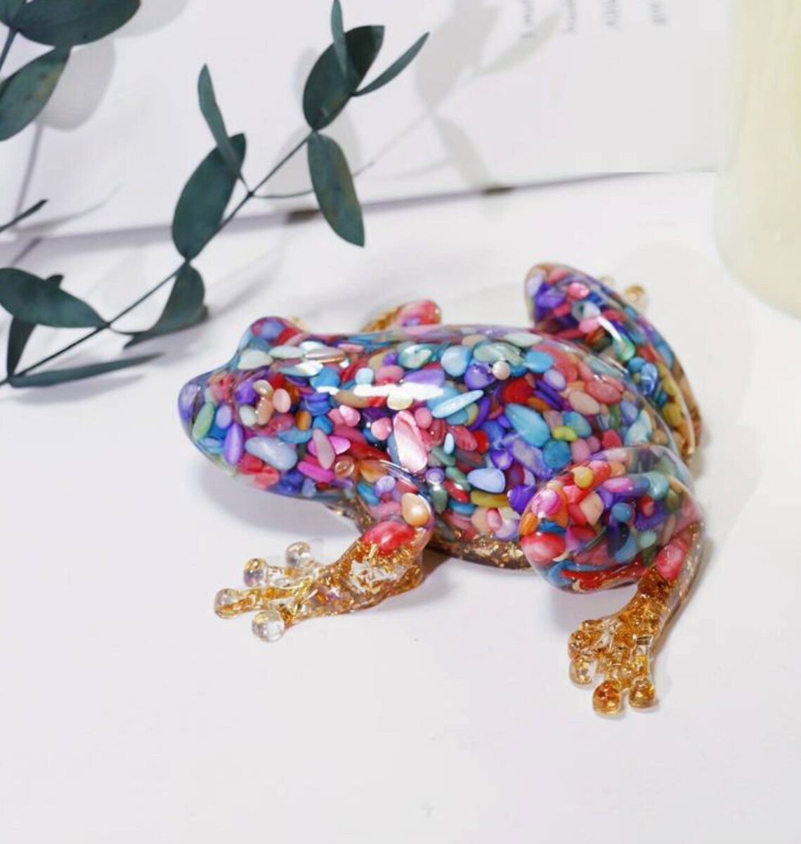 Colourful Resin Frog Ornament Frog Gifts Frog Ornament Resin Ornaments ...