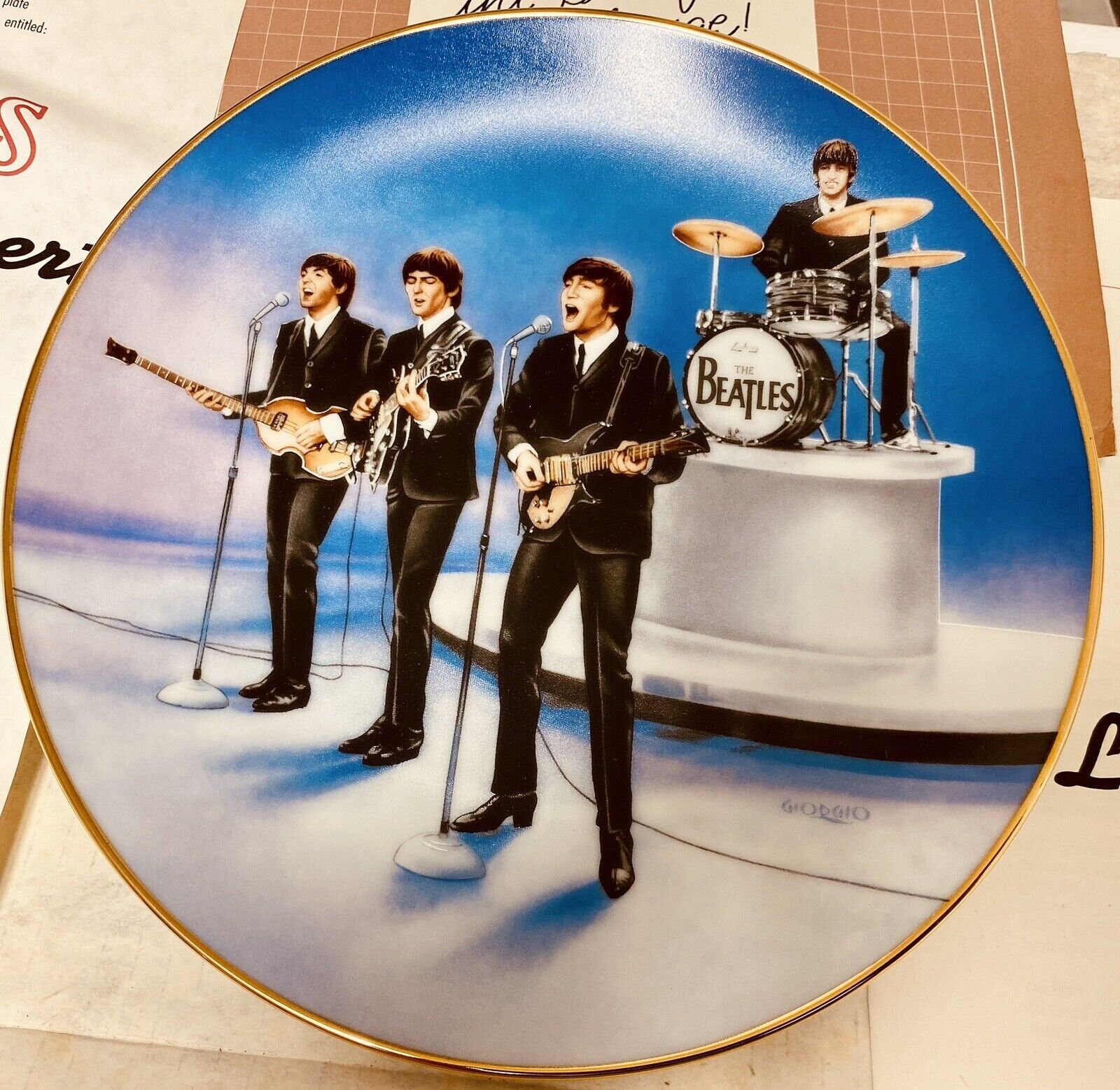 The BEATLES live in Concert Plate 1991 Delphi 1st Edition New in Box ...