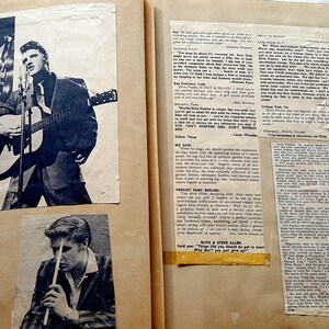 Elvis Presley Scrap Book Original 1956 EPE Vintage W/photos & Articles ...