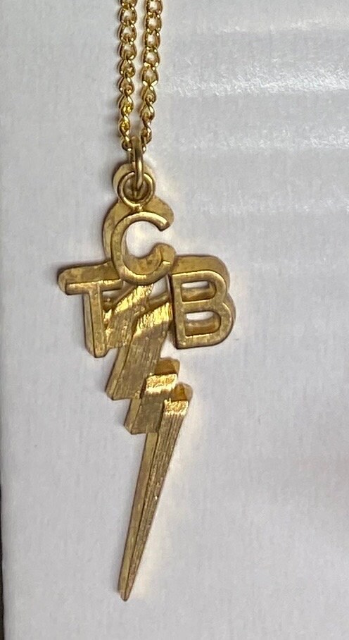 Elvis Presley TCB Lightning Bolt Necklace Taking Care of Business 1994 ...
