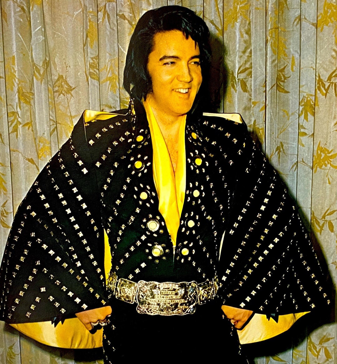 ELVIS PRESLEY Vintage Original Color Promo Las Vegas Photo W/ Signature ...