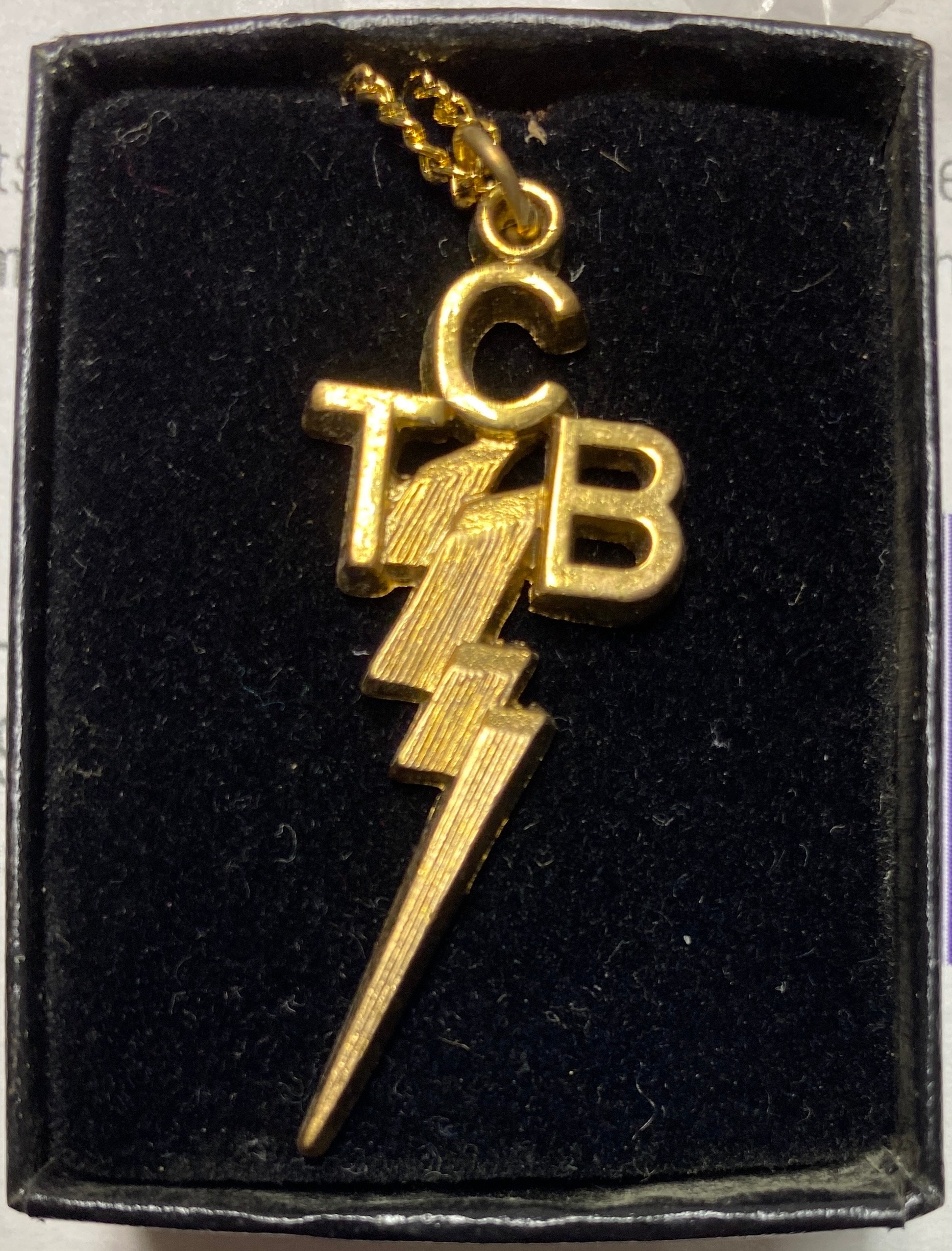 Elvis Presley TCB Lightning Bolt Necklace Taking Care of Business 1994 ...